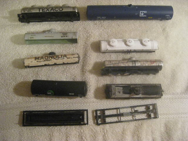 HO scale junk yard lot 10 piece Tank car Various Brands Road names ...