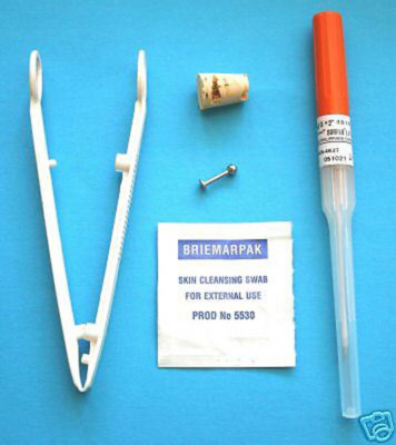 Labret Lip Piercing Kit Body Piercing Stud - STERILISED FORCEPS ...