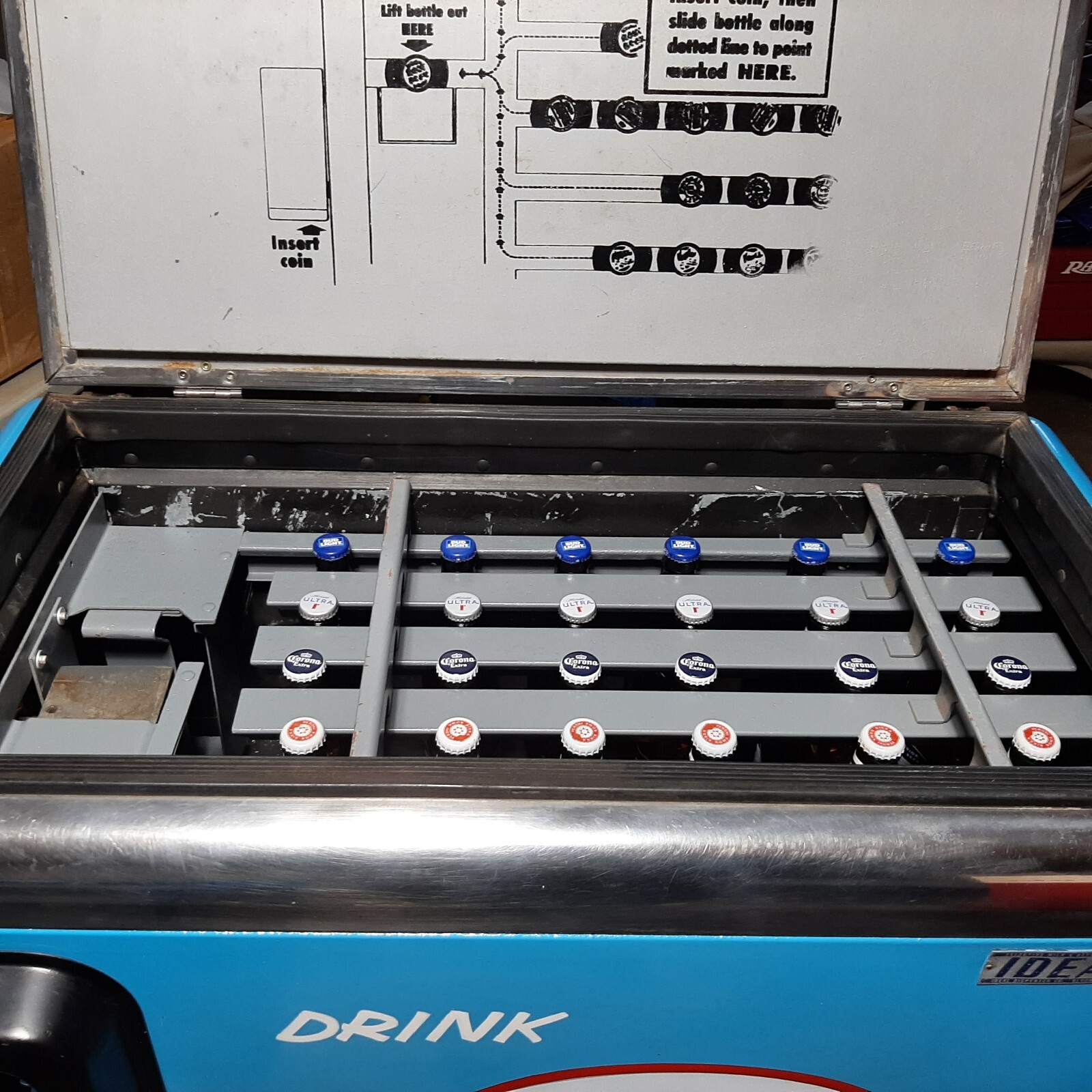 Vintage Pepsi-Cola Double Dot Ideal 55 Slider Embossed Machine. | eBay