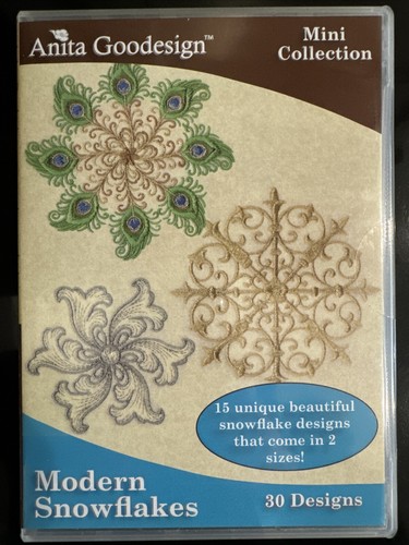 Anita Goodesign Machine Embroidery Designs CD - Modern Snowflakes | eBay UK