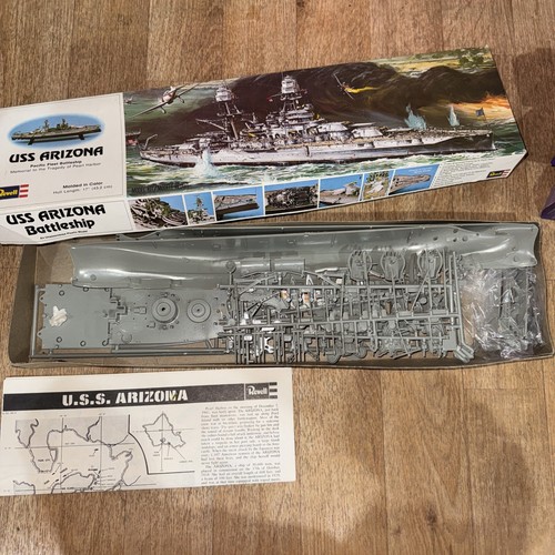 Vintage Revell Navy Battleship USS Arizona Model Kit | eBay