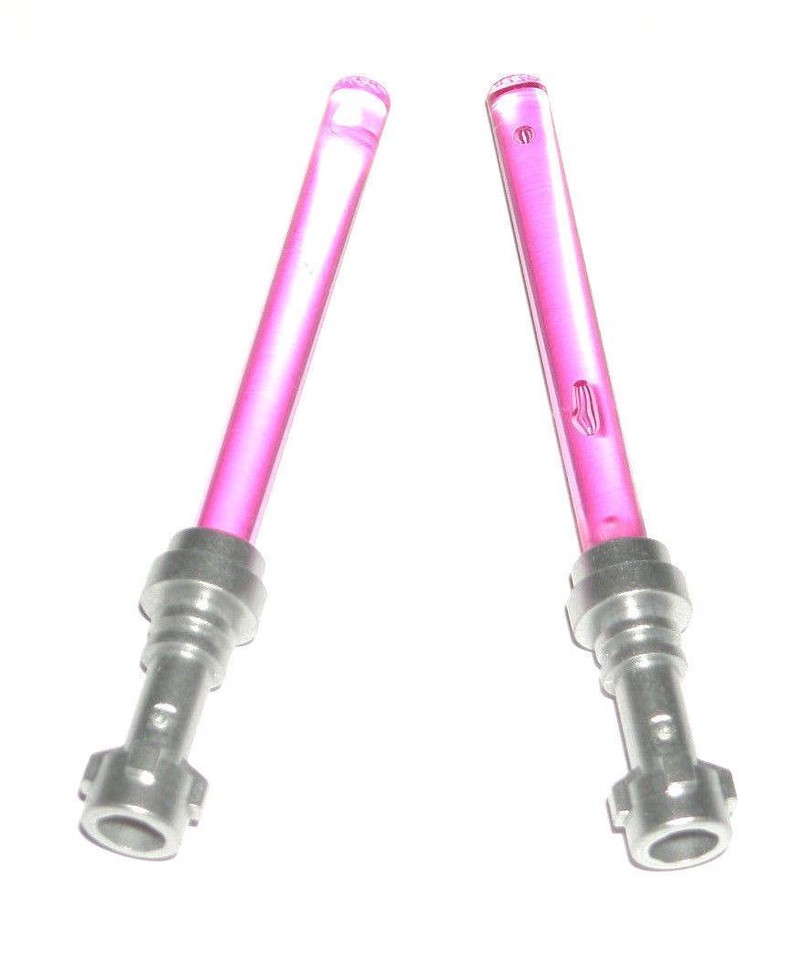 LEGO 2 STAR WARS TRANS-DARK PINK MINIFIGURE LIGHTSABERS SILVER HILT | eBay