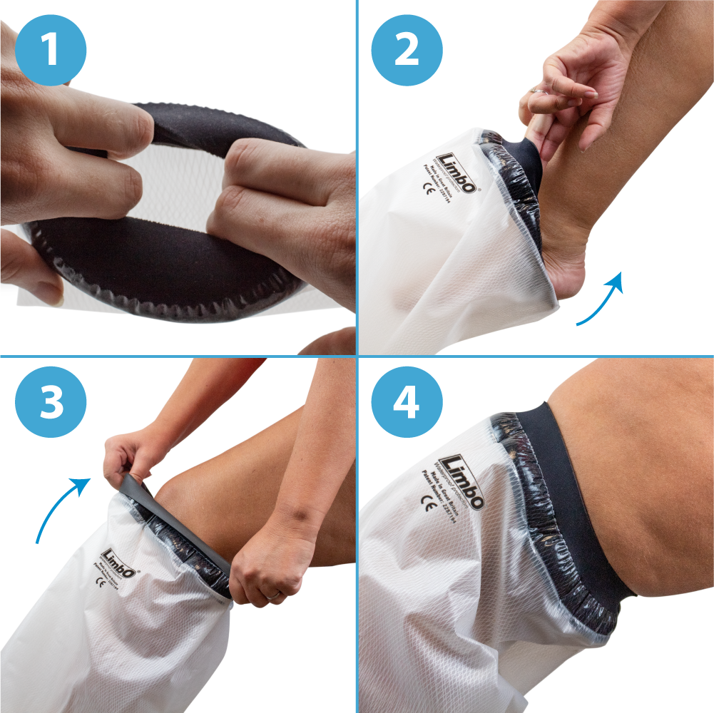LimbO Full Leg Waterproof Protector for Cast & Dressings - Bath Shower ...