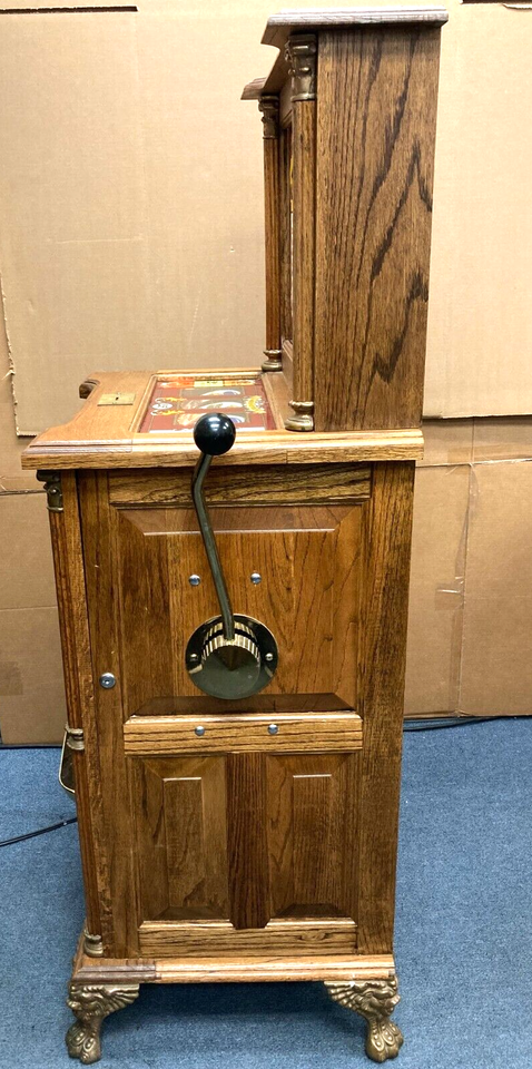 Rare 1970s Vintage BALLY Upright Oak Cabinet Slot Machine 25 Cent ...