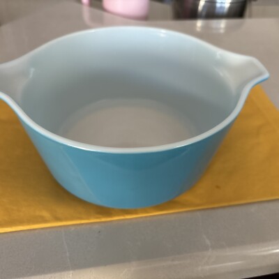 Vintage Pyrex 474-B Handled Casserole 1 1/2 Qt Blue | eBay