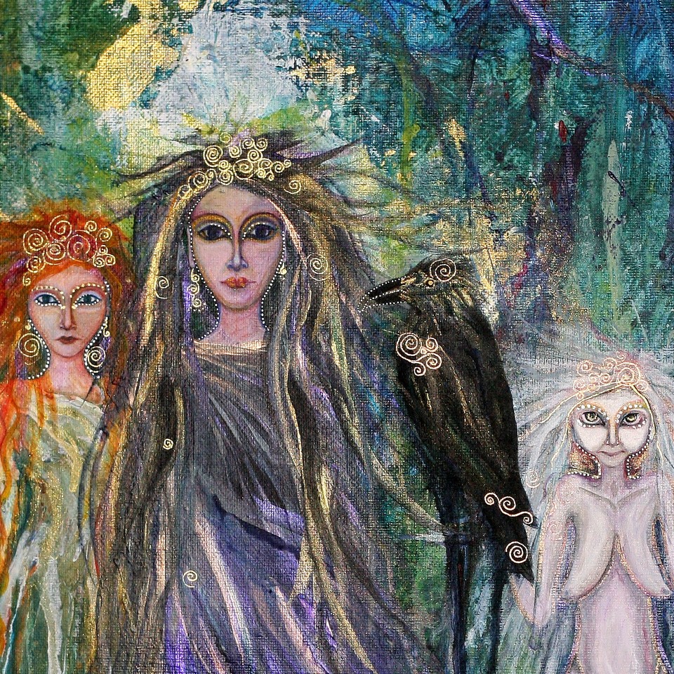 The Morigu (The Morrigan Triple Goddess) Greeting Card - 3 options ...