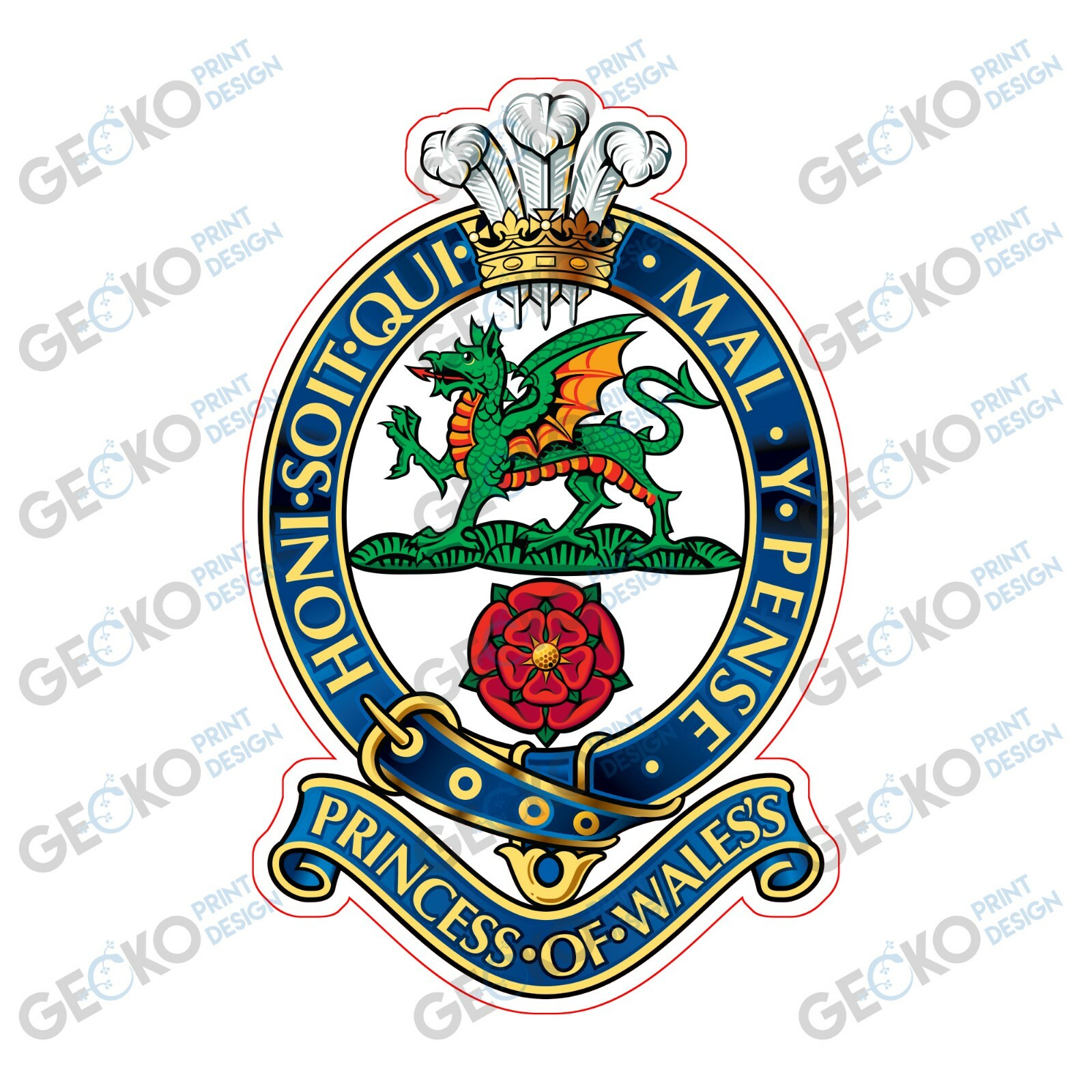 PWRR STICKER - THE PRINCESS OF WALES'S ROYAL REGIMENT - BRITISH ARMY ...