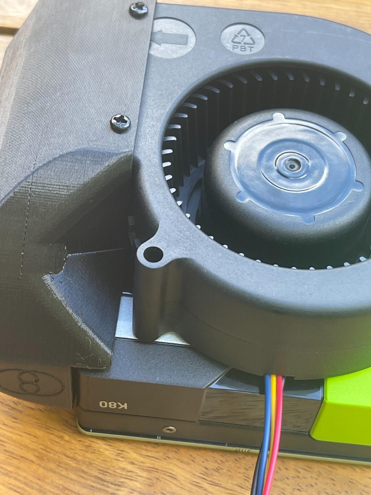 Fan + U-turn Shroud for Nvidia Tesla M40 K80 P40 P100 V100 (Fan and ...