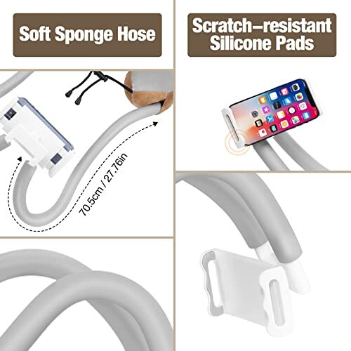 U Shaped Neck Pillow Lazy Phone Holder with Flexible Gooseneck Arm | eBay