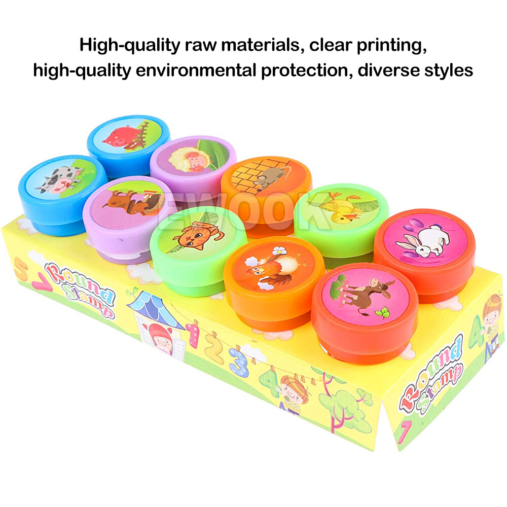 30Pcs Fun Stamp Kids Stamps Children Craft Rewards DIY Toy Gift ...