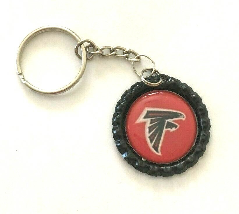 Atlanta Falcons Bottle Cap Keychain on silvertone keyring | eBay