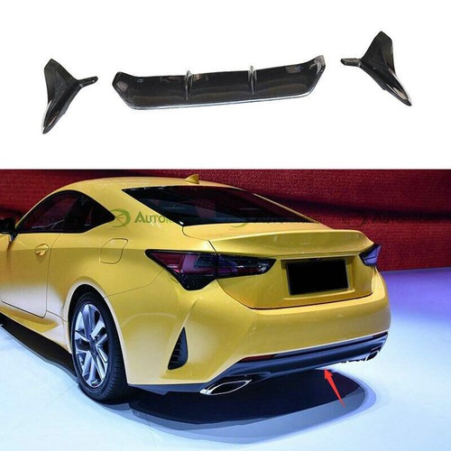 3PCS Real Carbon Rear Bumper Diffuser For Lexus RC200t RC300 RC350 F ...