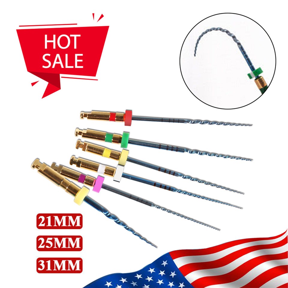 Dental Endo Rotary File Root Canal Curval File Endodontic NITI tip 21 ...