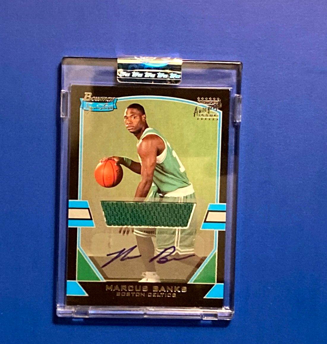 Marcus Banks 2003 Bowman Signature Auto Jersey Rc 473/1250 Boston ...
