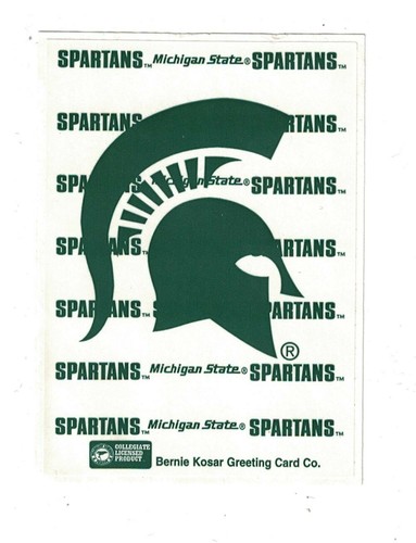 Michigan State Spartans Sports Card Sized Stickers from Bernie Kosar ...