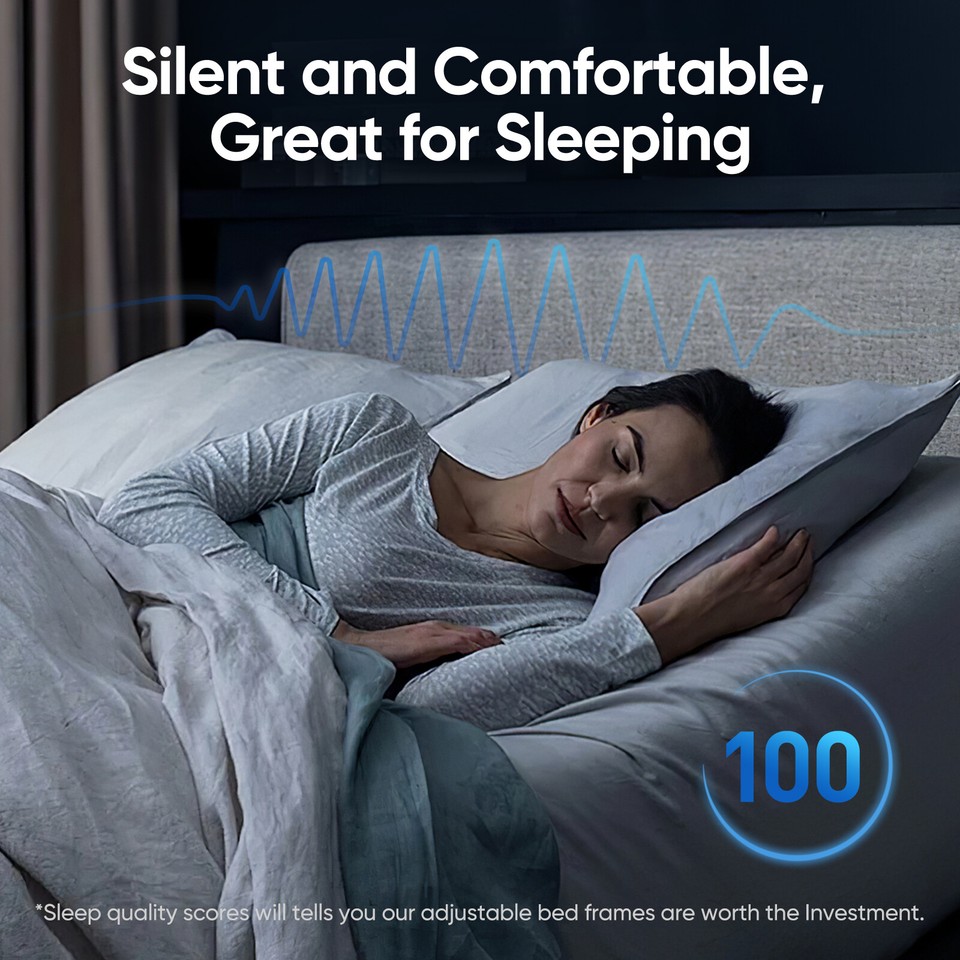 Power Adjustable Bed Frame Base With Massage Backlit Remote TXL Queen ...