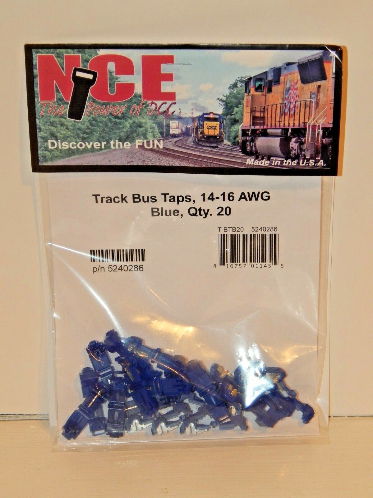 NCE #286 Track Bus Taps for 14-16 AWG Blue, 20 ct NEW | eBay