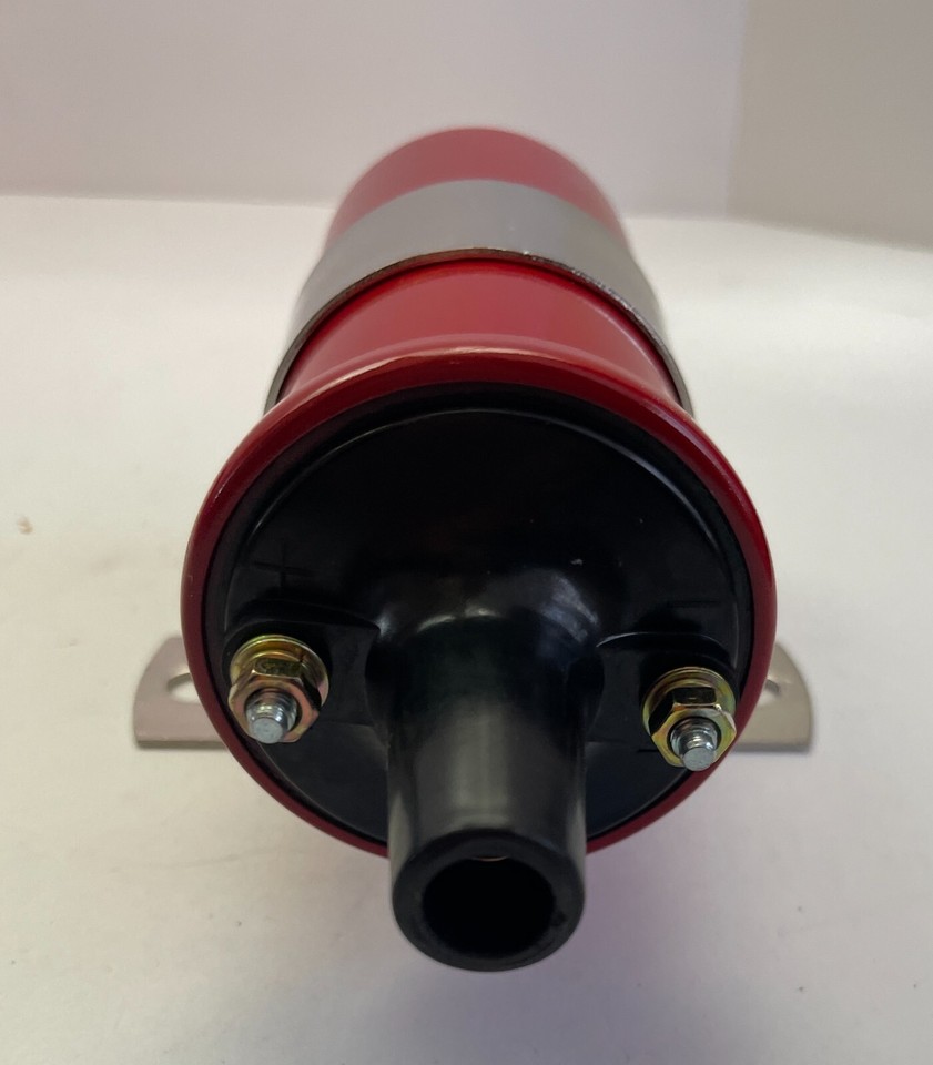 SMALL BLOCK CHEVY Red Small HEI Distributor + RED 45K Coil + SPARK PLUG ...