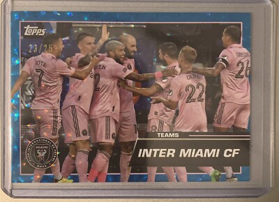 2023 Topps MLS Soccer Inter Miami Team Card Blue Ice Foil Parallel /25 ...