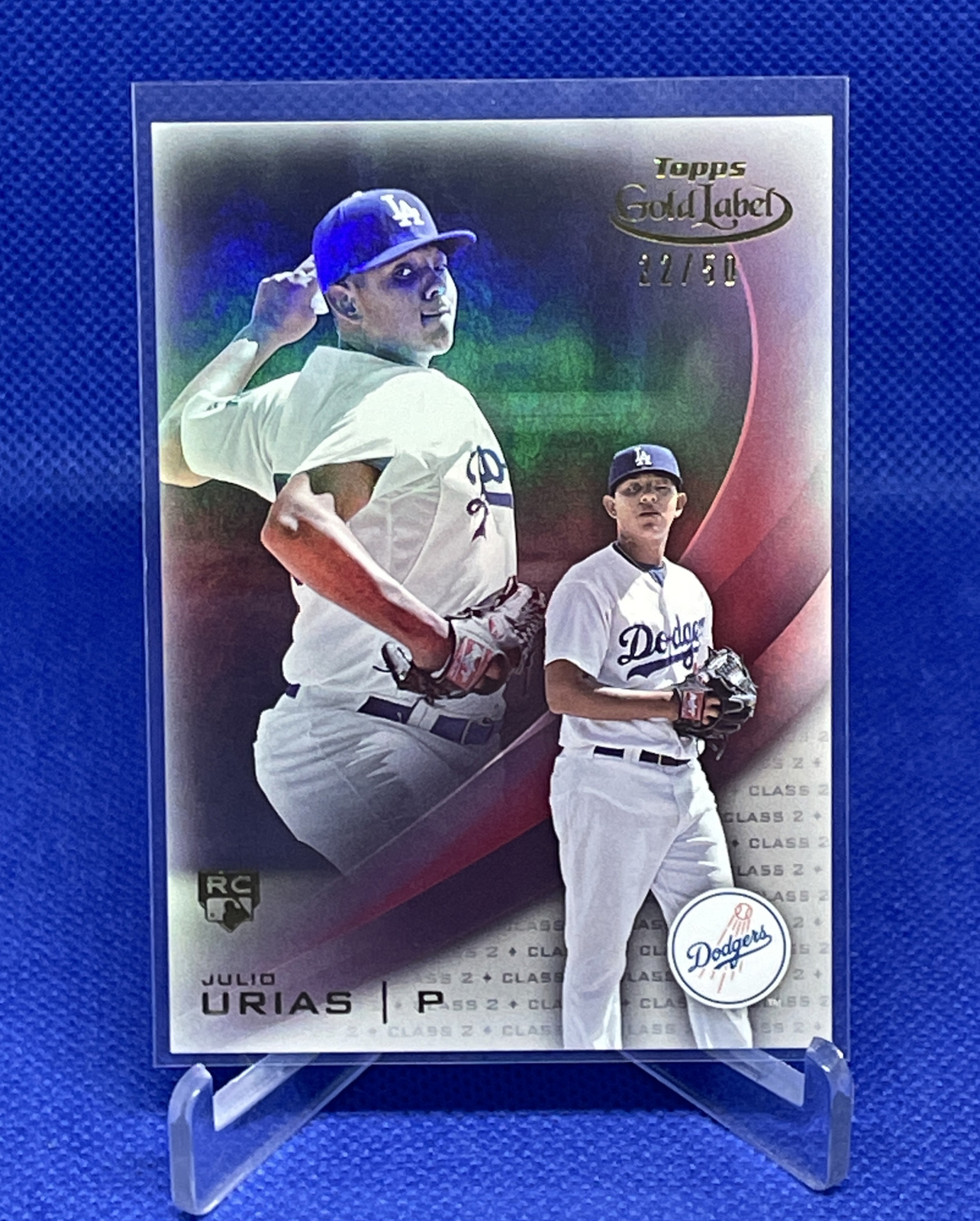 2016 Topps Gold Label Julio Urias Class 2 Red Rookie Card RC SP /50 LA ...