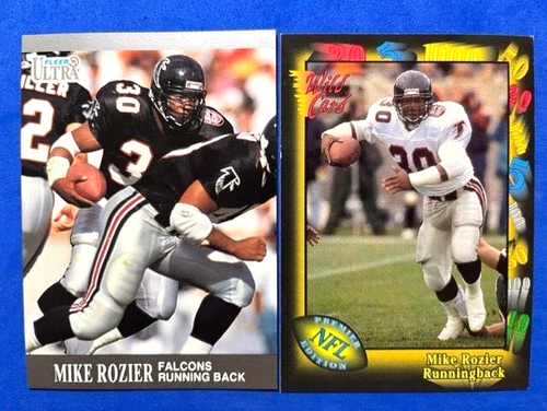 NFL - Mike Rozier 1991 Fleer Ultra & 1991 Wild Card Football - Falcons ...