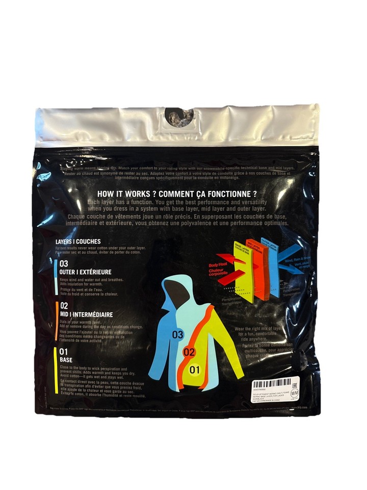 Ski-Doo Ladies Merino Base Layer Thermal (Top) Black, Medium ...