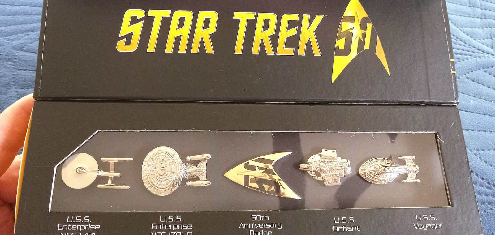 Star Trek 50th anniversary ThinkGeek Starfleet Pin Set | eBay
