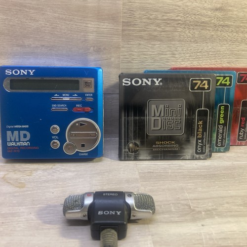 Sony Mini Disk Player/ recorder Speakers 3 Sealed Discs | eBay