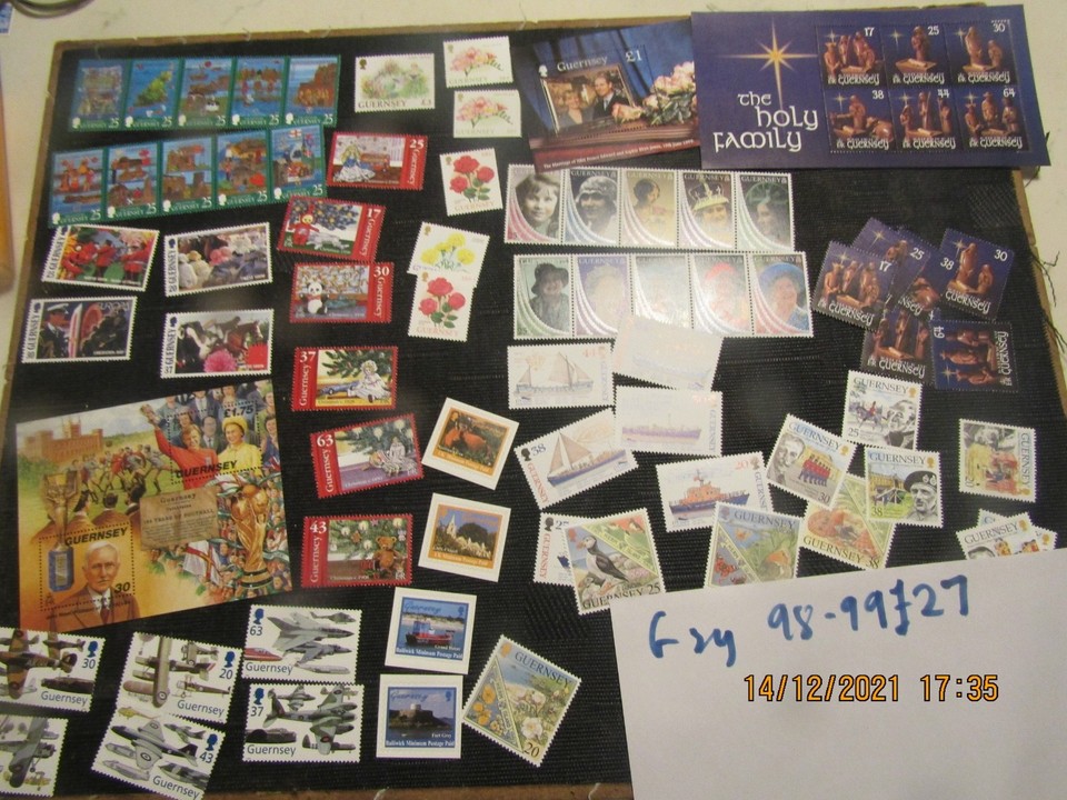 GUERNSEY 1972-99 ALMOST COMPLETE UNHINGED FACE VALUE £189 + 6 NVis UK ...