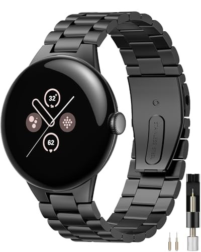 Solid Stainless Steel Strap Compatible with Google Pixel Watch 41mm Men ...