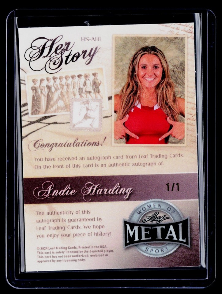 2024 Leaf Metal Women of Sport HER STORY REFRACTOR HOLO AUTO 1/1 Andie ...