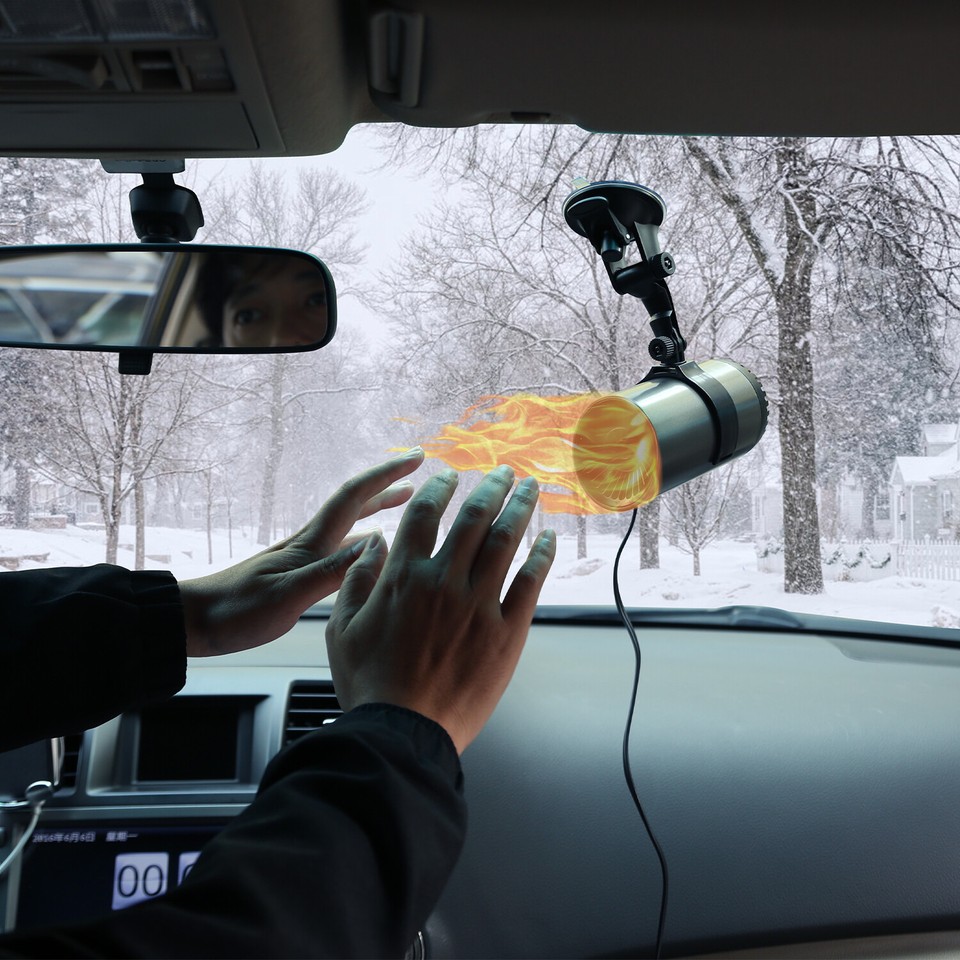 Electric Car Heated Hot Air Portable Defogger Defroster with Windshield ...