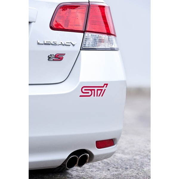 Genuine OEM SUBARU STI Sticker 2 Sheets STSG14100270 Cherry Red 2.0x5.7 ...