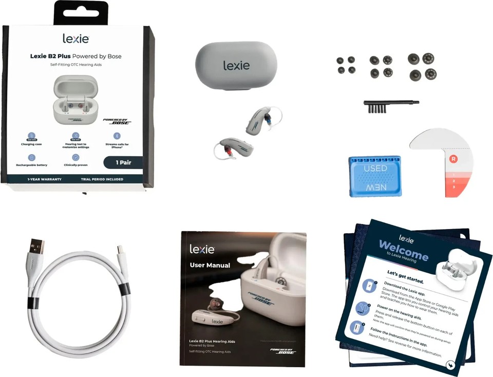 NEW Lexie B2 Plus OTC Hearing Aids Powered by Bose Rechargeable Hearing ...