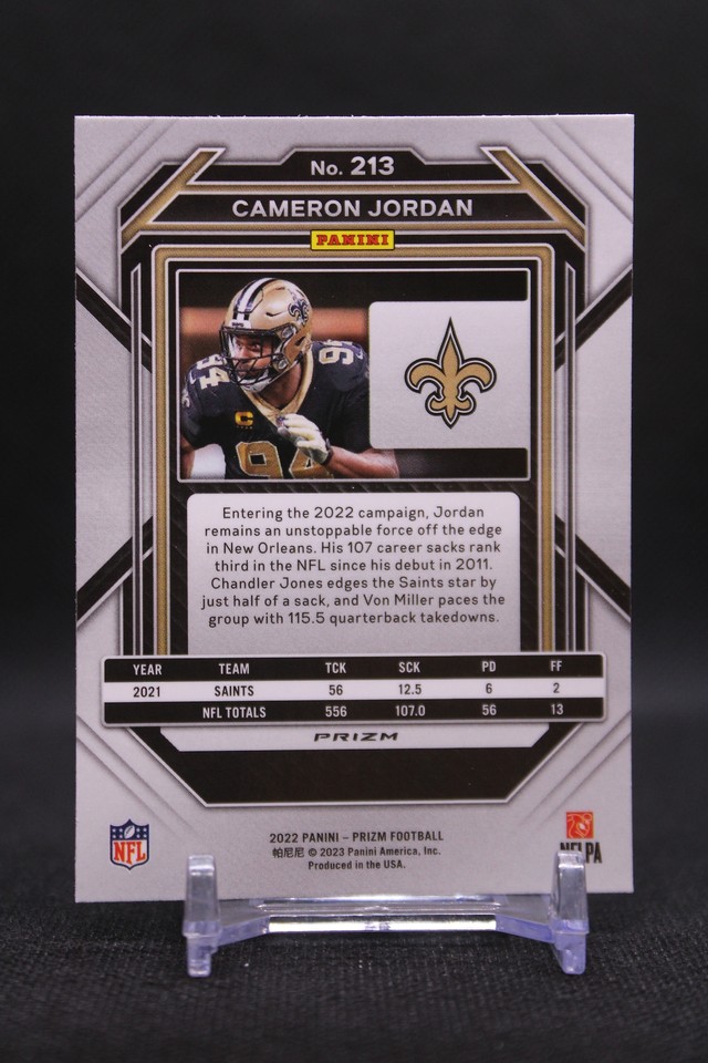 Cameron Jordan #213 2022 Panini Prizm Green New Orleans Saints | eBay