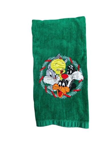 Looney Toons Embroidered Hand Towel Christmas Bugs Daffy Tweety ...