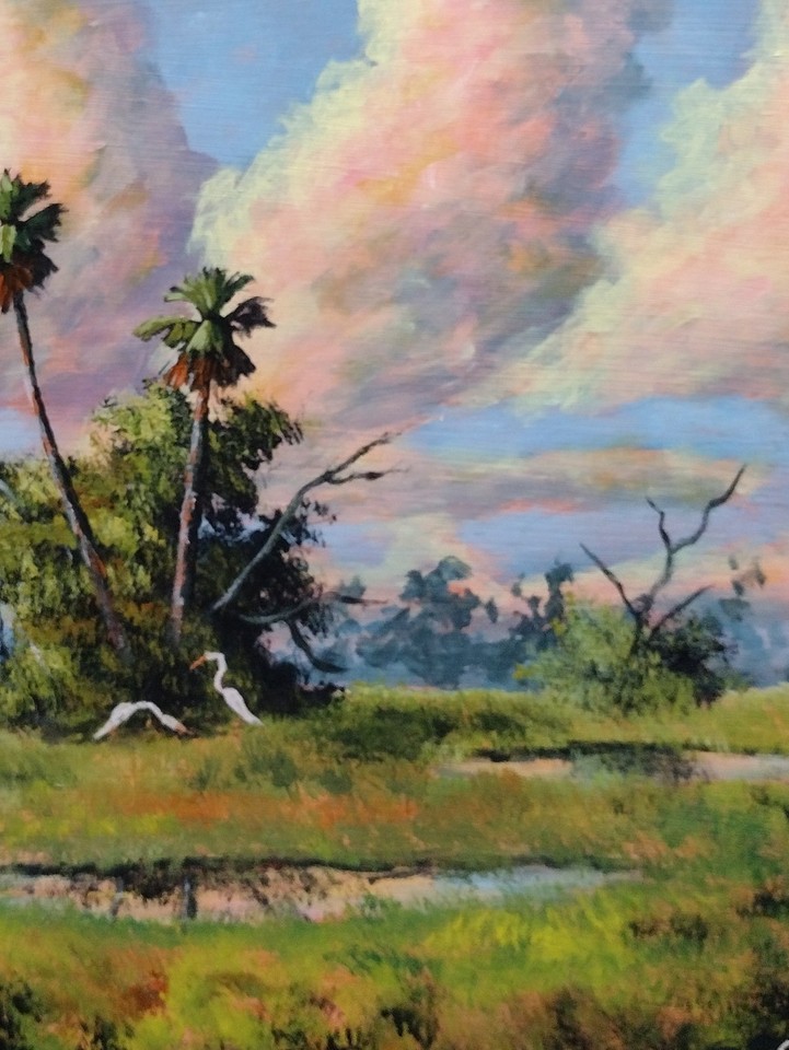 Florida Landscape Painting Tropical Sunset Palms Artist Stan Prather ...