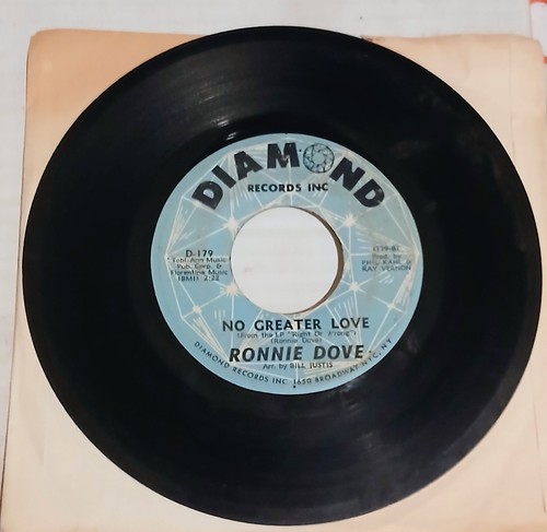 Ronnie Dove 45 Rpm NO GREATER LOVE / ONE KISS FOR OLD TIMES SAKE ...