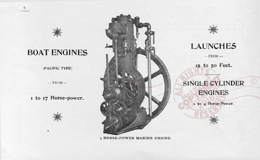 (1894) CATALOGUE of Marine Engines Launches Globe Gas Engine Co ...