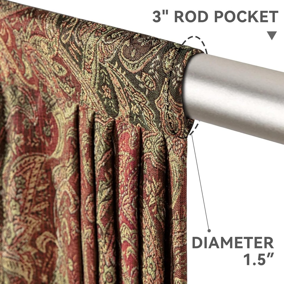 Burgundy Green Jacquard Floral Damask Swag Waterfall Valance Tassels ...