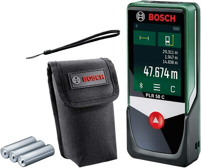 BOSCH GREEN Digital Laser Distance Measure PLR 50 C 50m with Bluetooth ...
