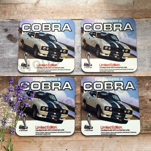 Ford Falcon XC Cobra Set Of 4 Neoprene Coasters Man Cave Bar Birthday ...