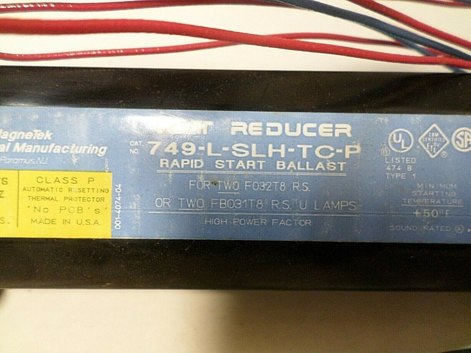 MagneTek 749-L-SLH-TC-P Rapid Start Fluorescent Lighting Ballast 120V ...