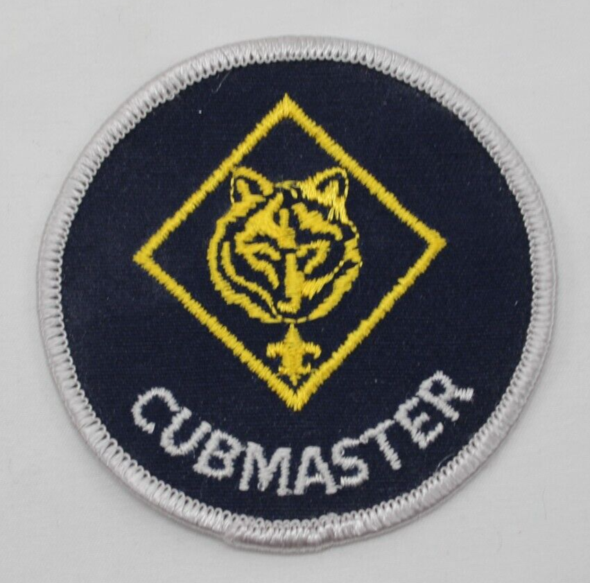 Vtg Boy Scouts of America BSA Cubmaster Round 3" Embroidered Patch Blue ...