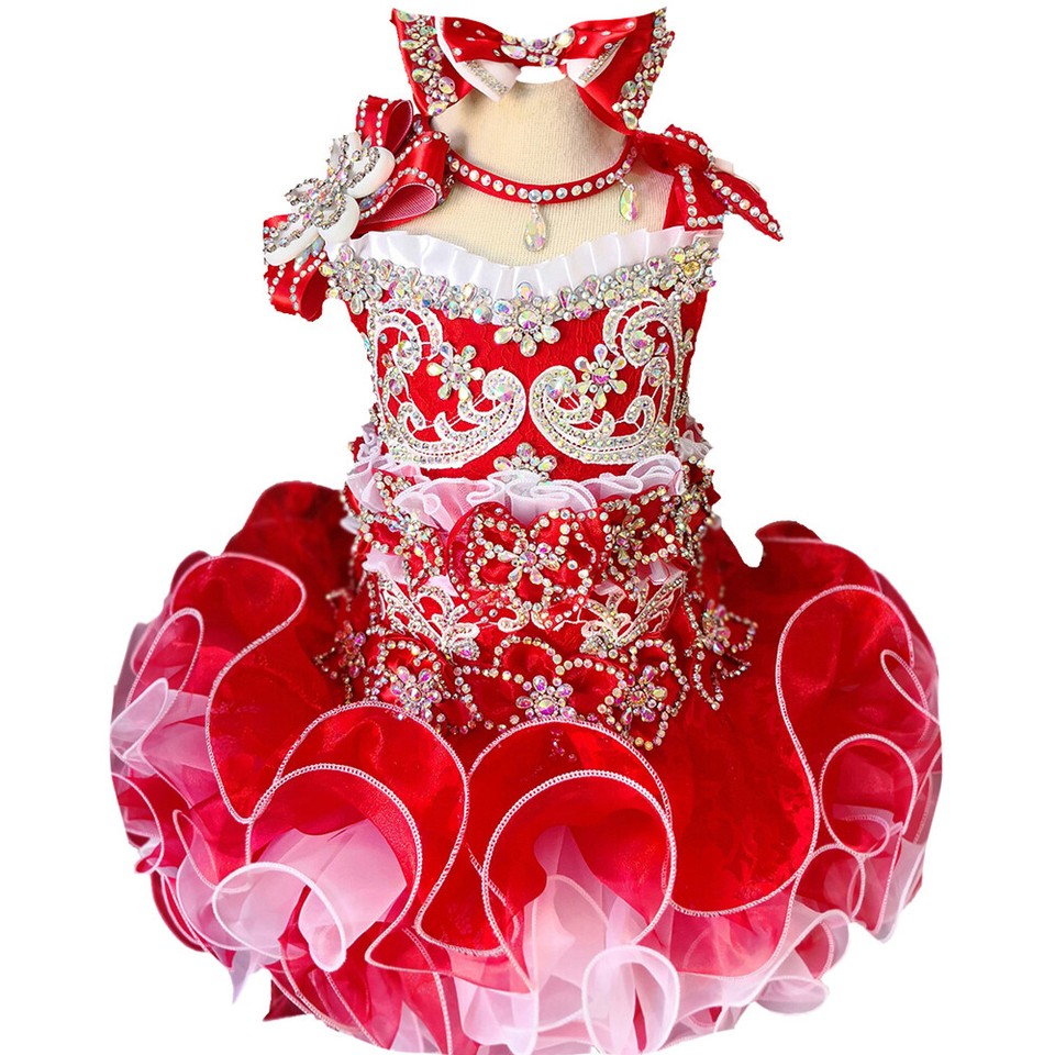 Jenniferwu Pageant Dress Handmade Beaded Dresses Toddler Girl Princess ...
