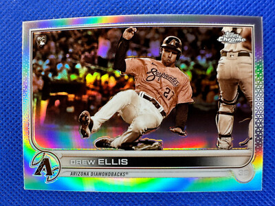 2022 #77 Drew Ellis Topps Chrome Sepia Refractor RC Arizona ...