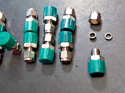 Parker PMI, Male Connector , 3/8" Tube OD x 1/4" MNPT , 316SS (BAG of ...