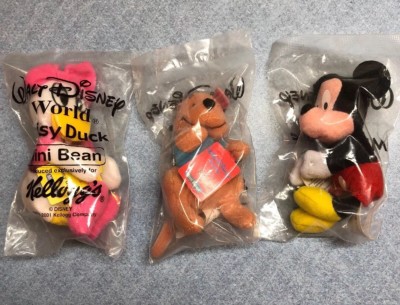 3 Mini Beans Disney Kellogg's Exclusive Gift Mickey Mouse, Daisy Duck ...