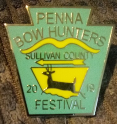 2019 Pennsylvania Bow Hunters Festival Sullivan County Hat Pin Lapel ...