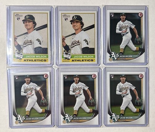 Jacob Wilson Rookie 6 Card Lot - Athletics | eBay